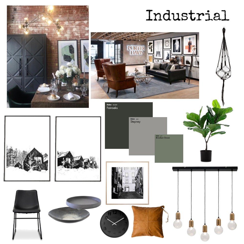 Industrial Interior Design Mood Board by Elise | Style Sourcebook