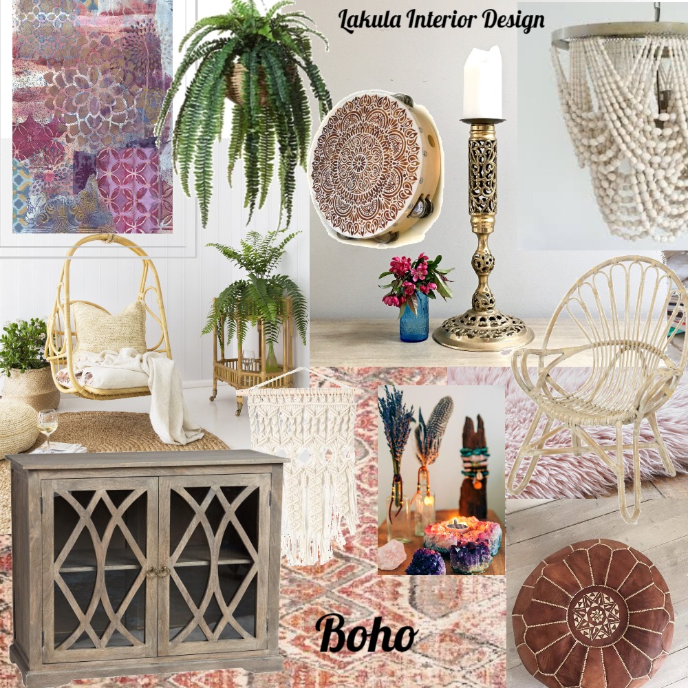 Boho Interior Design Mood Board by Lakula Environmental Health | Style ...