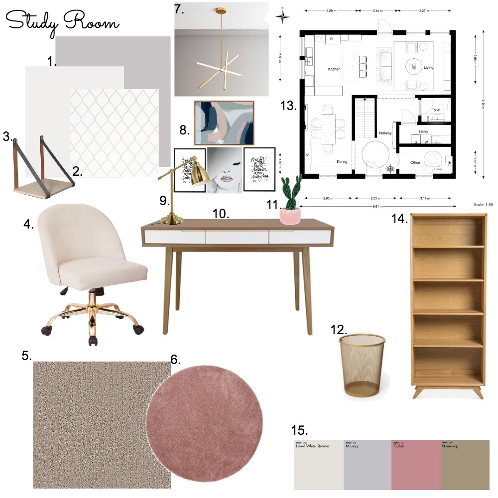 Study Room Interior Design Mood Board by sepi_fd | Style Sourcebook