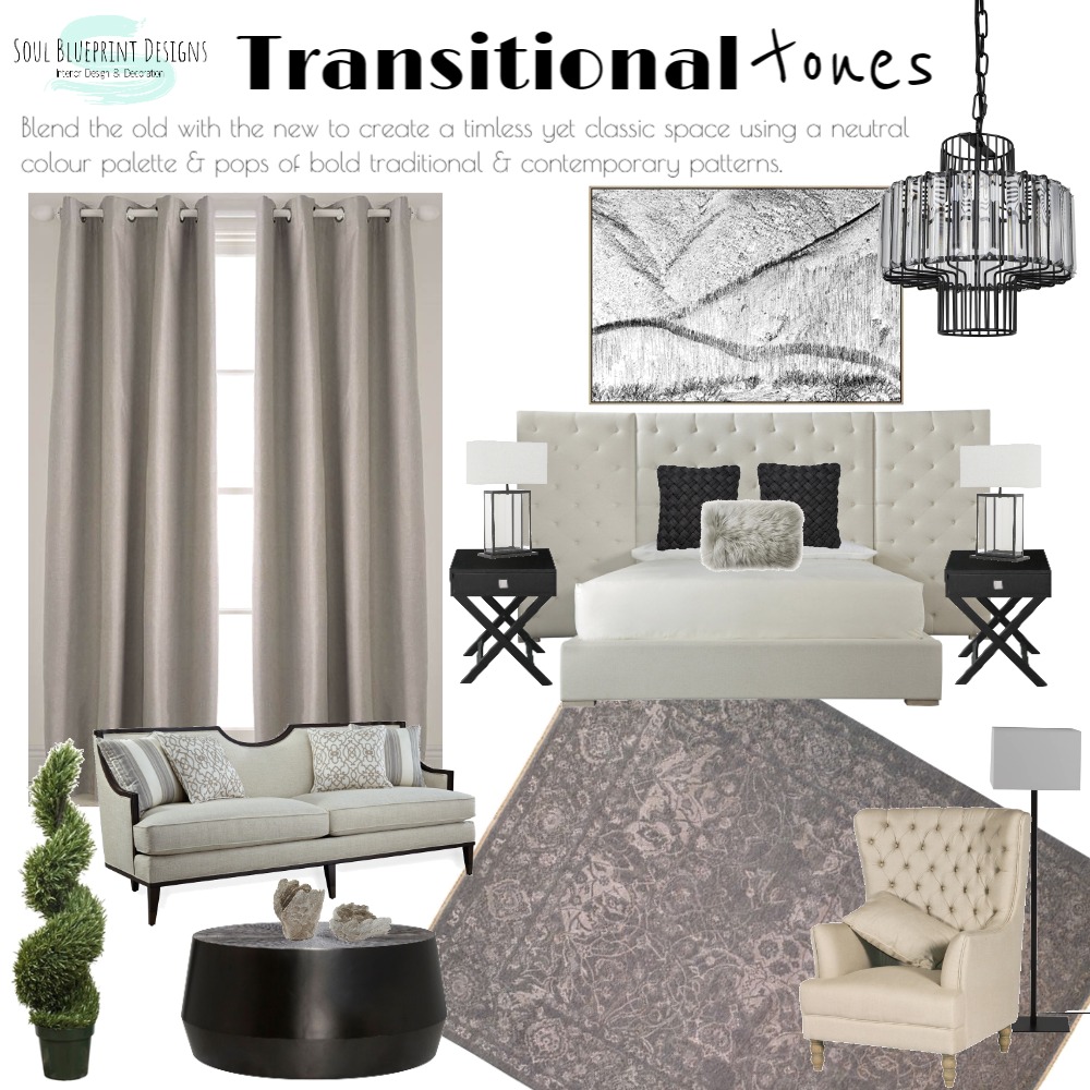 Transitional Tones Interior Design Mood Board by Taylah O'Brien | Style ...