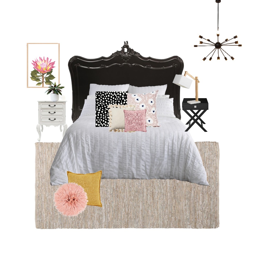 Bedroom - Pink Interior Design Mood Board by BexHorrocks | Style Sourcebook