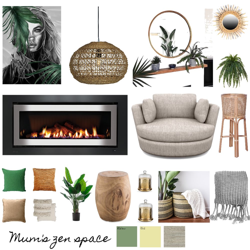 Mum's Zen space Interior Design Mood Board by Natalie V | Style Sourcebook