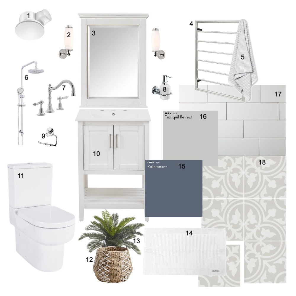 Bathroom Interior Design Mood Board by LailaDekker | Style Sourcebook