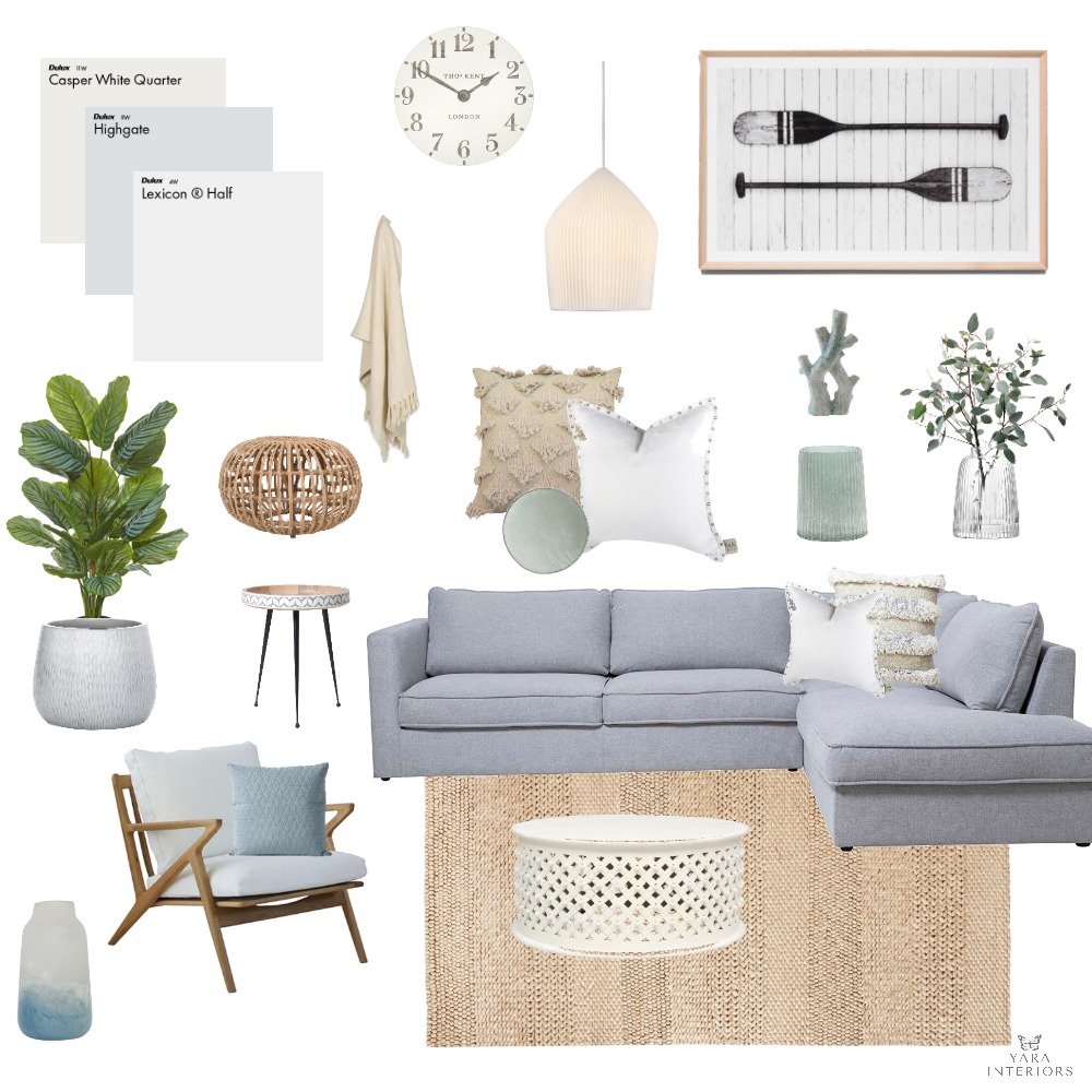 Calm Coastal Interior Design Mood Board by Yara Interiors | Style ...