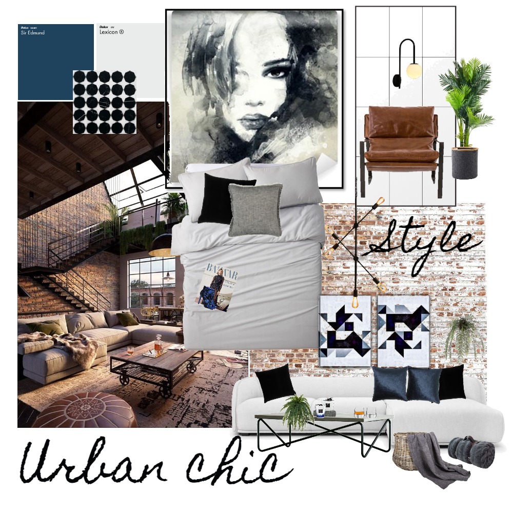 Urban chic Interior Design Mood Board by K A N L A_P E R L A | Style ...