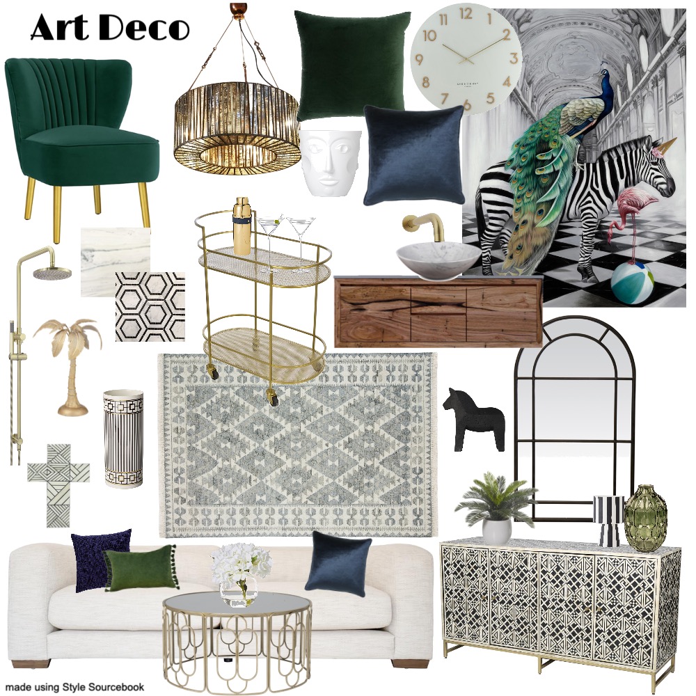 Art Deco Interior Design Mood Board by SammyBoynton | Style Sourcebook