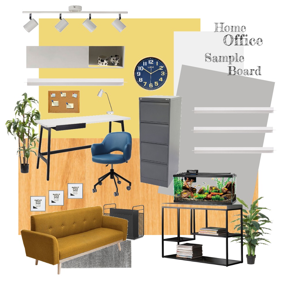 Home Office Sample Board Interior Design Mood Board by Gia123 | Style ...